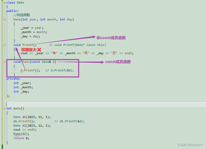 【C++】类的默认成员函数----const成员函数（超详细解析）-CSDN博客