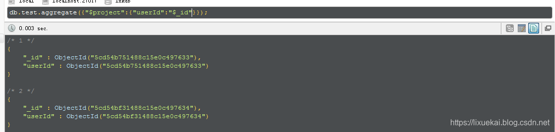 mongodb aggregate $project 命令_mongodb aggregate project-CSDN博客