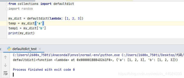 python学习——collections模块之defaultdict_defaultdict清零 python-CSDN博客