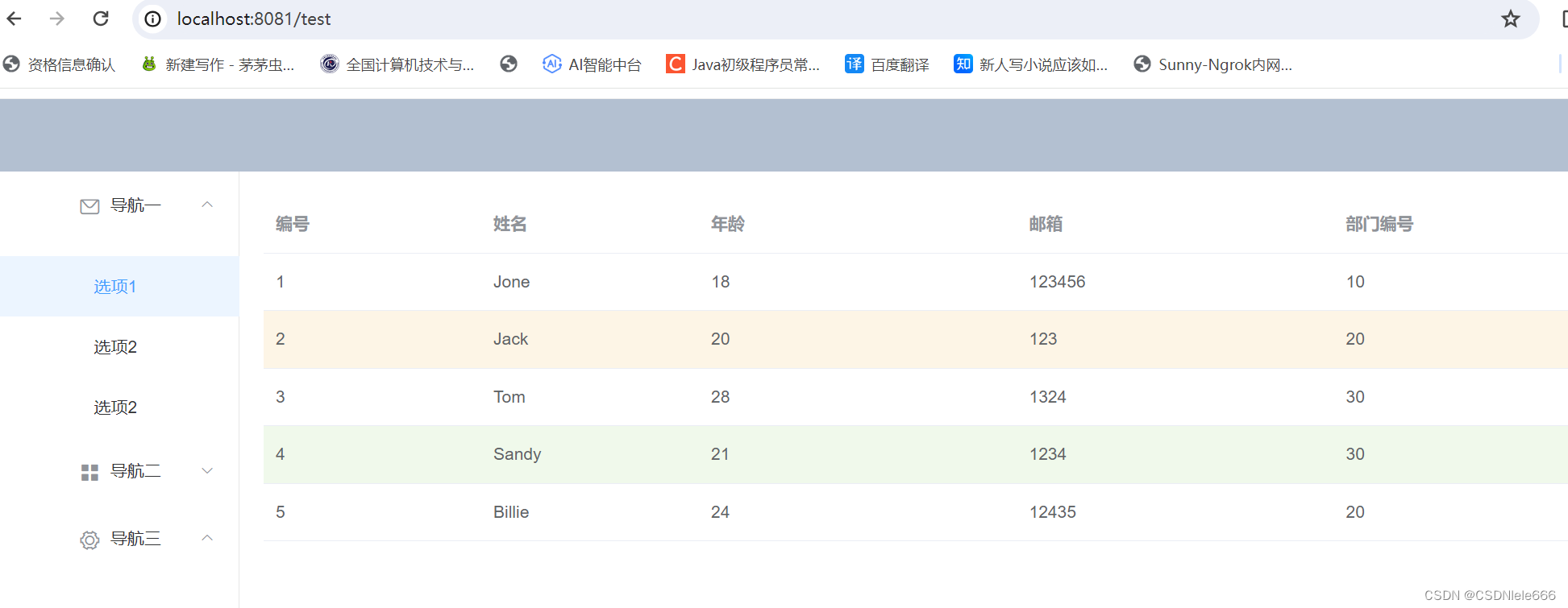 SpringBoot,vue,elemet-ui前后端分离小练习_spring-boot + element ui 集成前后端-CSDN博客
