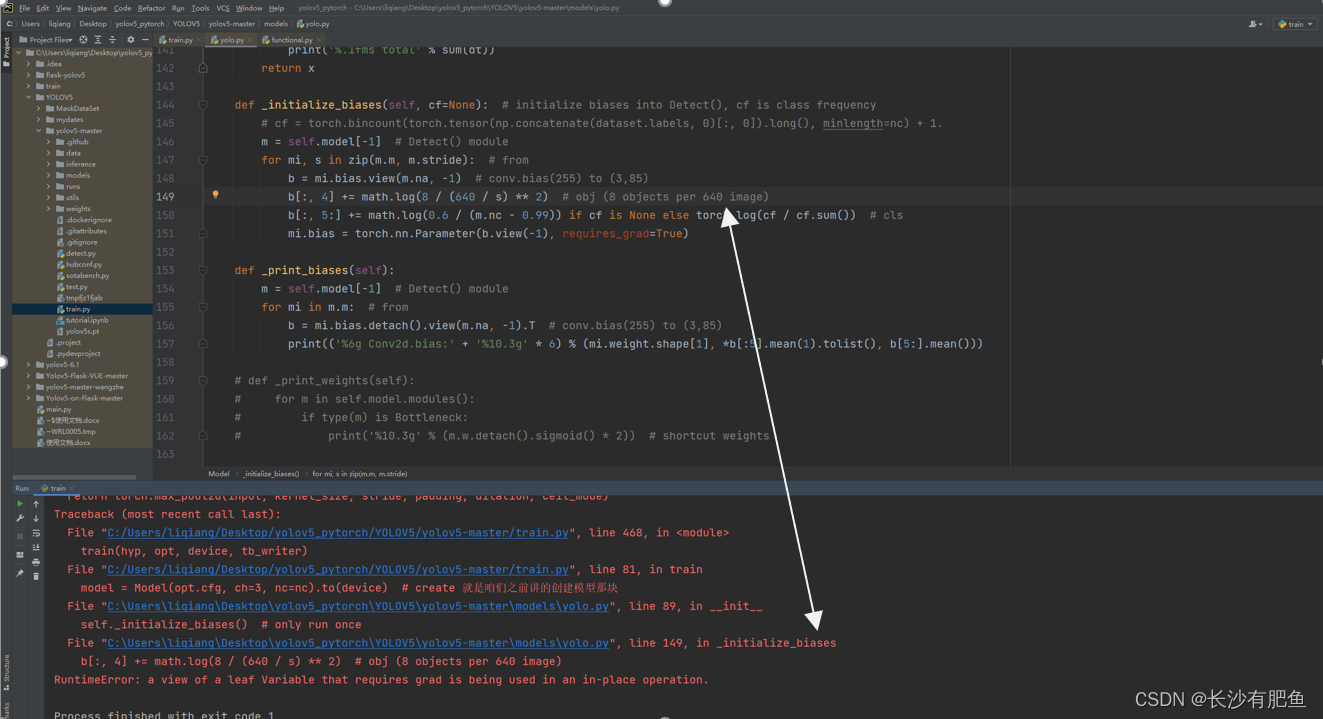 RuntimeError: a view of a leaf Variable that requires grad is being used in an in-place ...