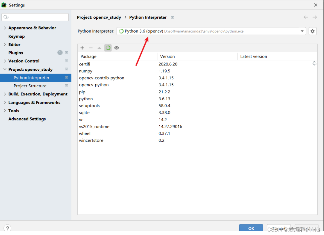 使用Anaconda创建python3.6的环境使用opencv3.4.1.15的包_conda create -n opencv python=3.6-CSDN博客