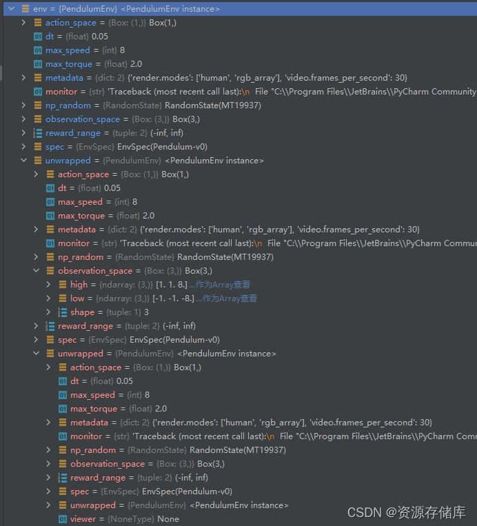 Gym环境运行的一些个人笔记，环境【Pendulum-v0】_gym pendulum-CSDN博客