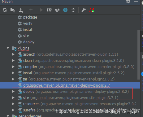 IDEA之plugin出现爆红（maven-deploy-plugin2.8.2&maven-site-plugin3.7.1）_maven-deploy-plugin报红-CSDN博客