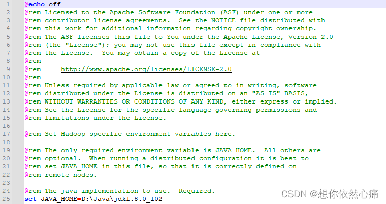 Error: JAVA_HOME is incorrectly set. Please update C:\hadoop-2.5.1\conf\hadoop-env.cmd ...