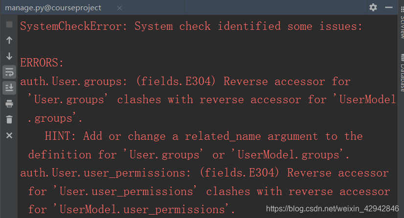 django运行报错：SystemCheckError: System check identified some issues_django system check identified ...