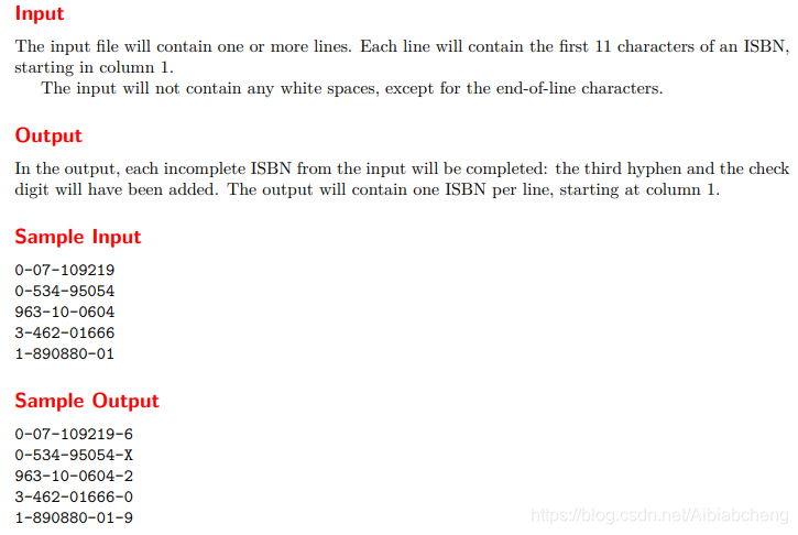 UVALive - 2651 ISBN_#include #include int main() -CSDN博客