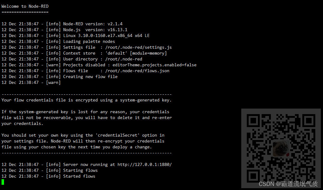 CentOS7中后台运行Node-RED(关闭窗口也能访问服务)_node-red 后台挂起运行-CSDN博客