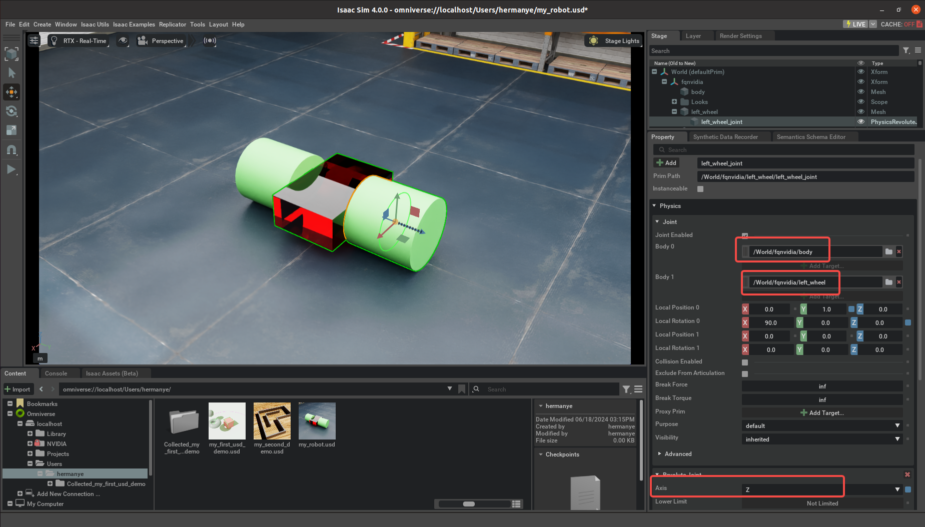 Nvidia Isaac Sim组装机器人和添加传感器 入门教程 2024（5）_articulation root-CSDN博客