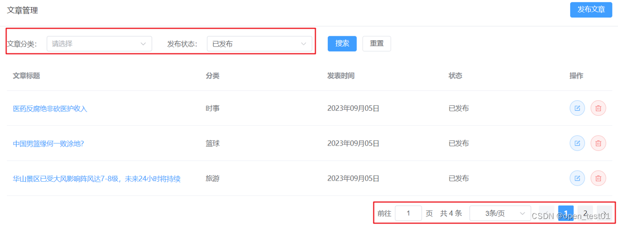 Springboot3项目练习详细步骤（第三部分：文章管理模块）第3关spring Boot练习题 Csdn博客 