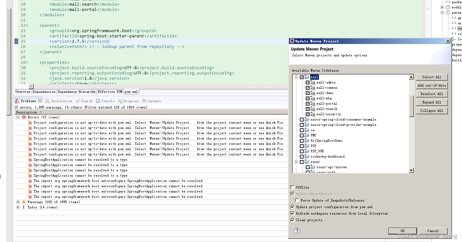 The import org.springframework.boot.autoconfigure.SpringBootApplication cannot be resolved-CSDN博客