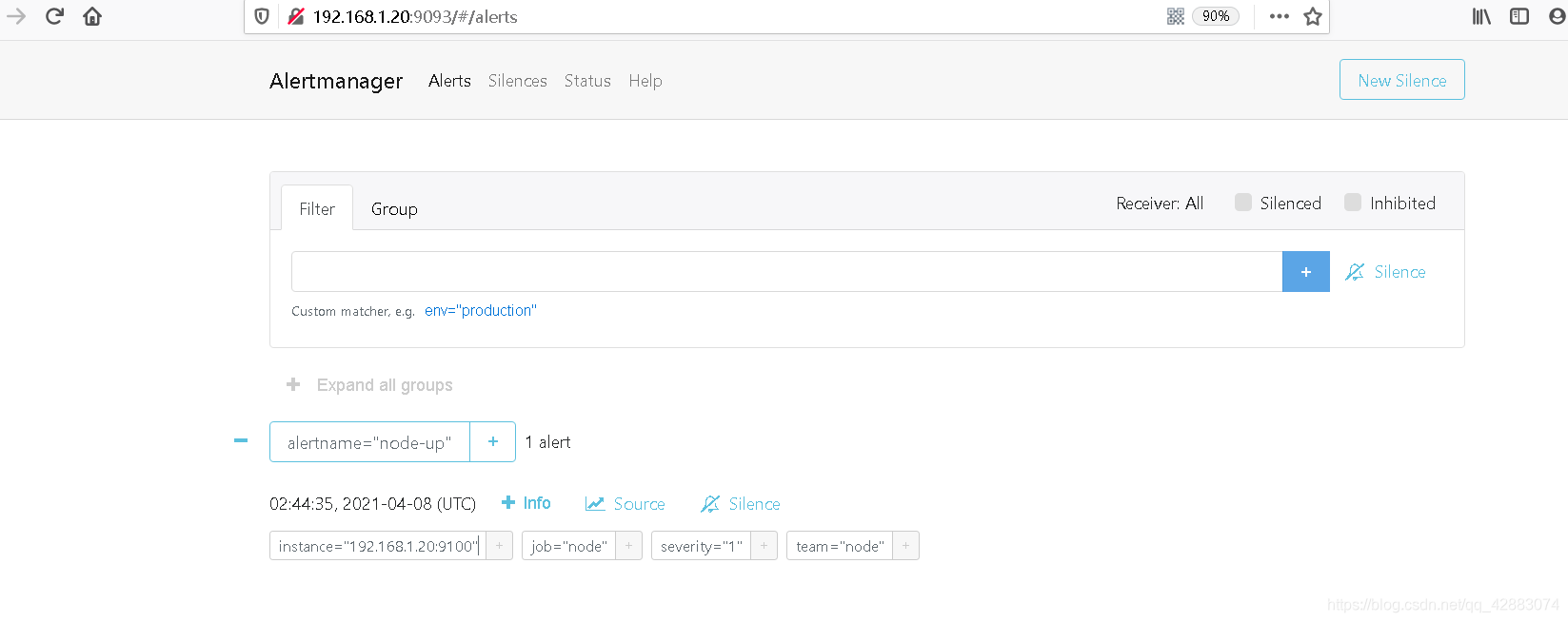 prometheus使用 (十二) 简单告警配置_prometheus if-CSDN博客