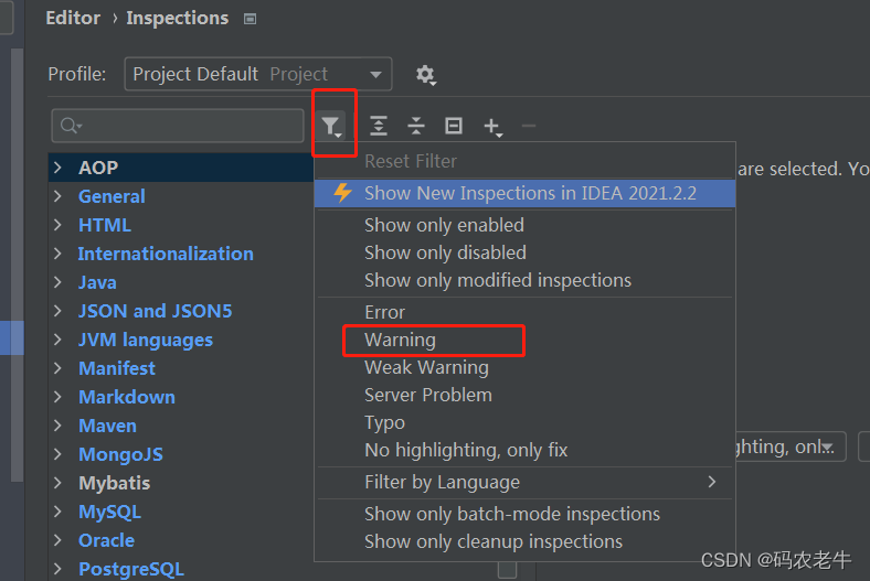 如何去掉idea的诸多警告_idea 错误提示过滤掉-CSDN博客