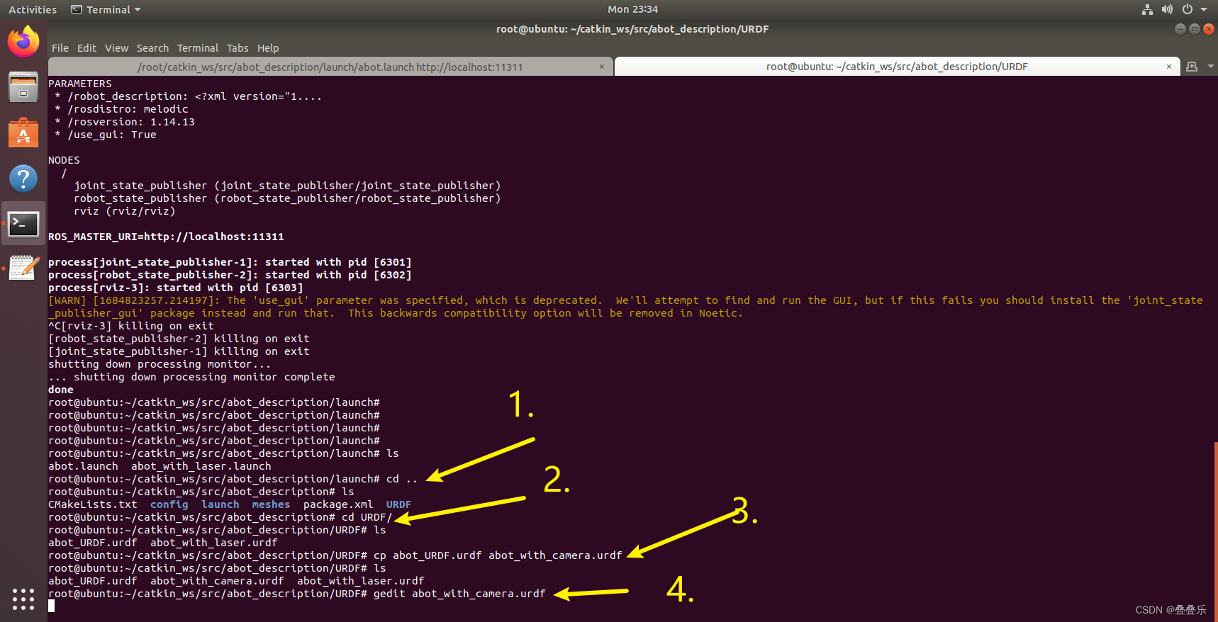 （仿真）创建 URDF 机器人模（1）_使用别人的.launch和.urdf文件做一个仿真-CSDN博客