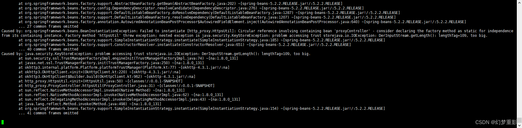springboot项目在服务器上启动时报DerInputStream.getLength(): lengthTag=109, too big.[已解决]-CSDN博客