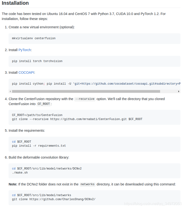 CenterFusion算法环境配置与demo运行 CenterFusion: Center-based Radar and Camera Fusion for 3D Object ...