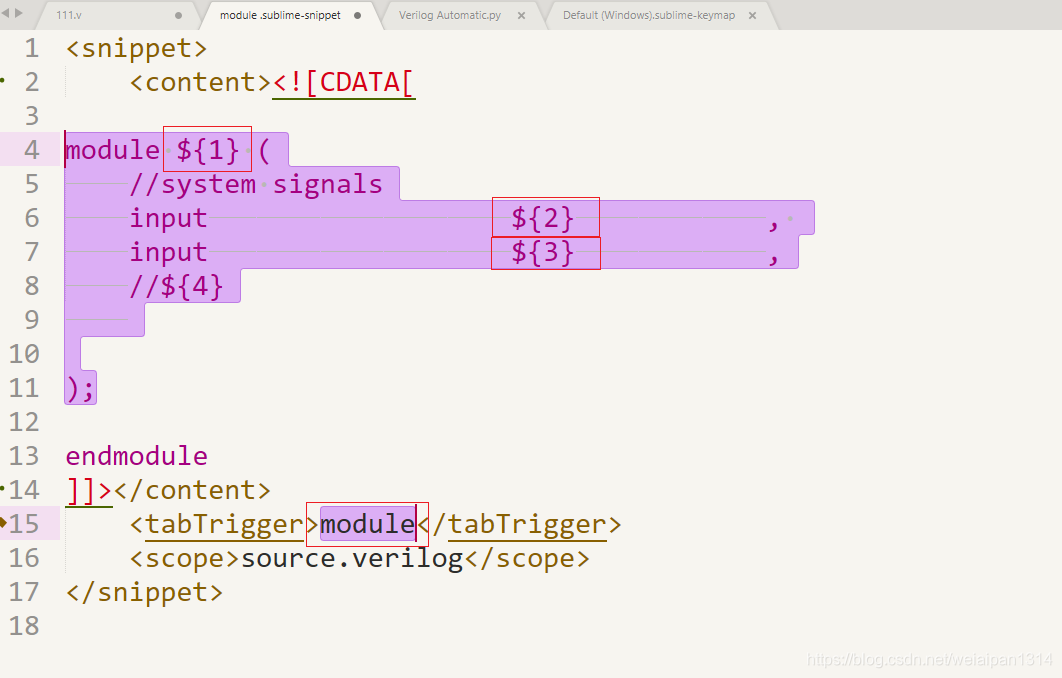 Sublime 3.0 Verilog代码块自动生成_sublime的veriloggadget为啥用不了呀-CSDN博客