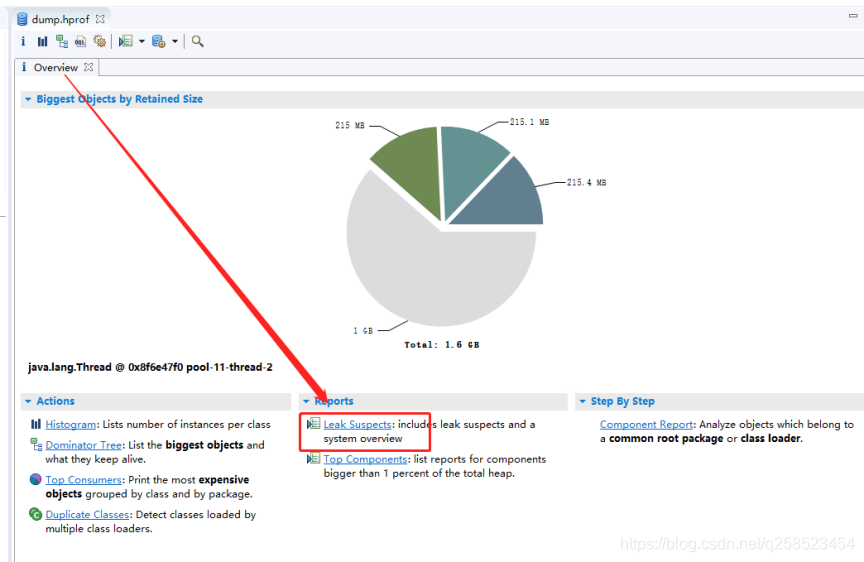 如何利用使用MAT（Eclipse Memory Analyze）分析Java jvm内存泄漏（dump文件）？_leak suspects-CSDN博客