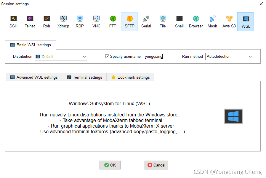 MobaXterm 访问 Windows Subsystem for Linux (WSL)_mobaxterm连接wsl-CSDN博客