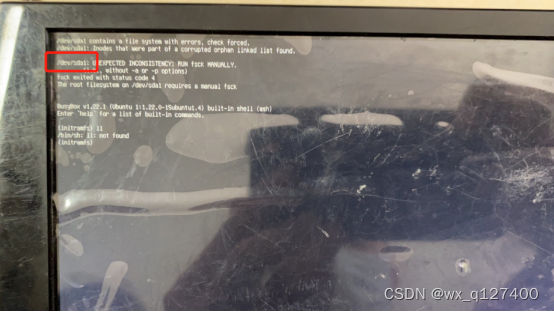 硬盘问题导致无法开机_fsck -y-CSDN博客