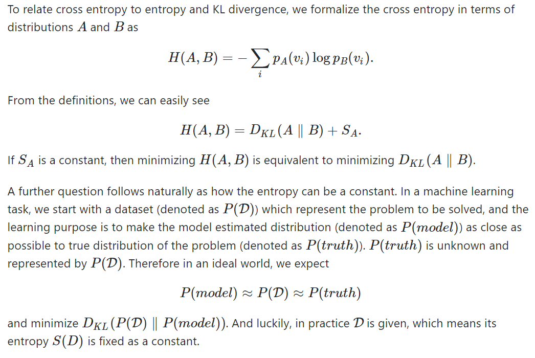 What is the difference Cross-entropy and KL divergence?-CSDN博客