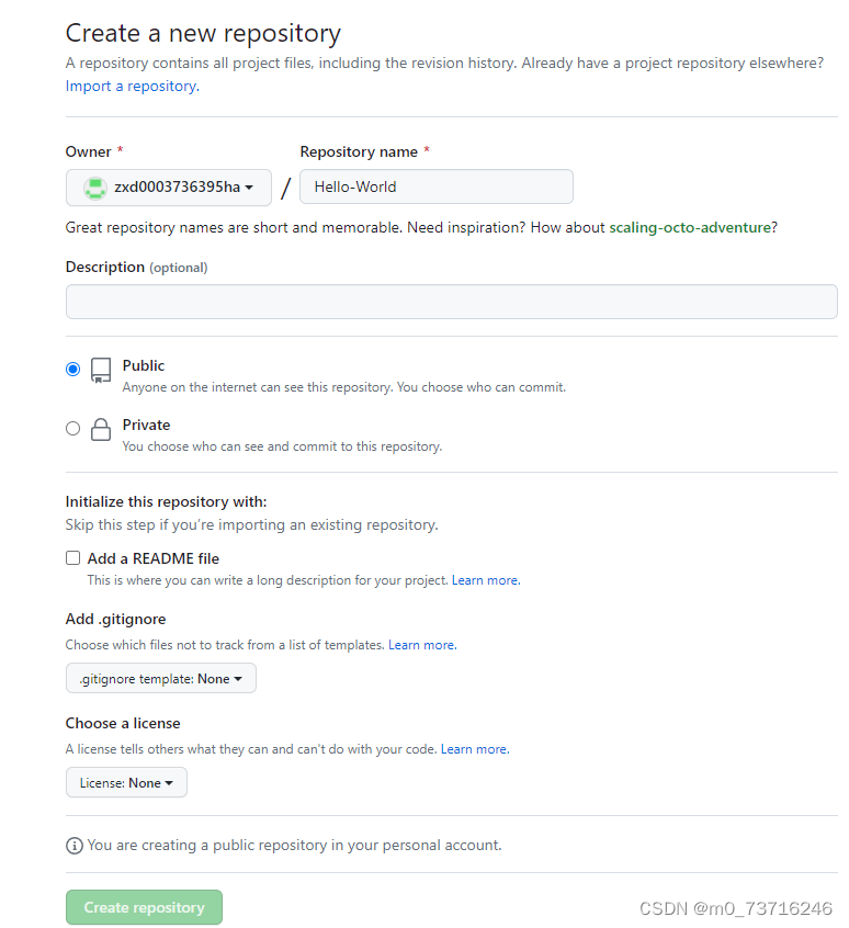 学习笔记：创建仓库与GIT连接_initialize repository with a readme-CSDN博客
