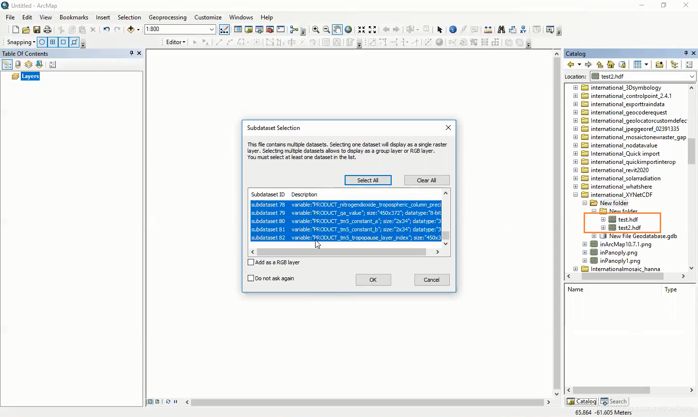 ArcMap中无法读取NetCDF数据_创建netcdf栅格图层无法打开输入数据集-CSDN博客