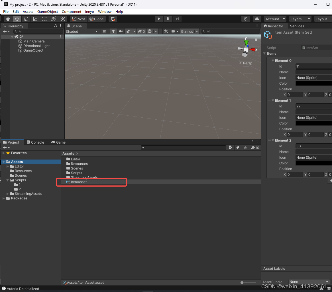 Unity笔记-----少量初始数据的存储_unity记录物体初始值-CSDN博客