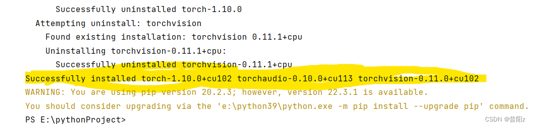 pytorch的安装（CUDA10.2+cuDNN8.3.3+torch1.10+ torchvision 0.11.1+python3.9）_cuda10.2对应的pytorch-CSDN博客