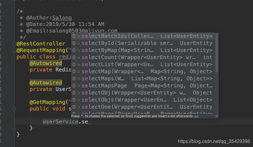 mybatis plus的文件搭建与使用_public interface userdao extends basemapper