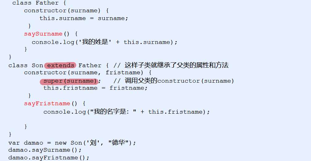 JavaScript | 面向对象 + ES6 中的类和对象 + 类的继承extends + super关键字_js中extends 和 super-CSDN博客