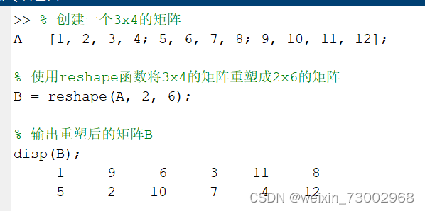 【MATLAB】随笔 - 关于reshape函数的整理_matlab reshape-CSDN博客