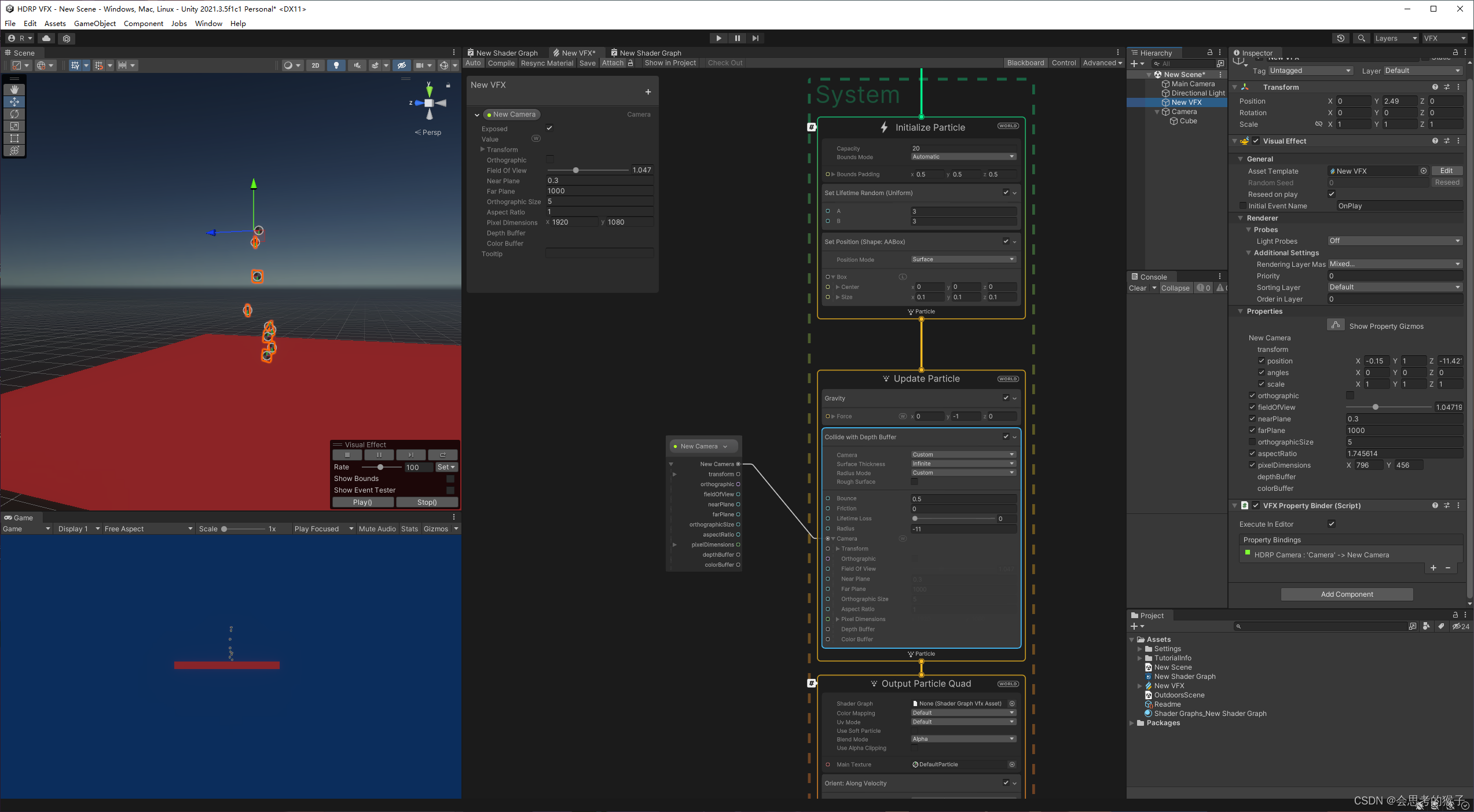 Unity VFX 节点 Collide with depth buffer_collide wiht depth buffer-CSDN博客