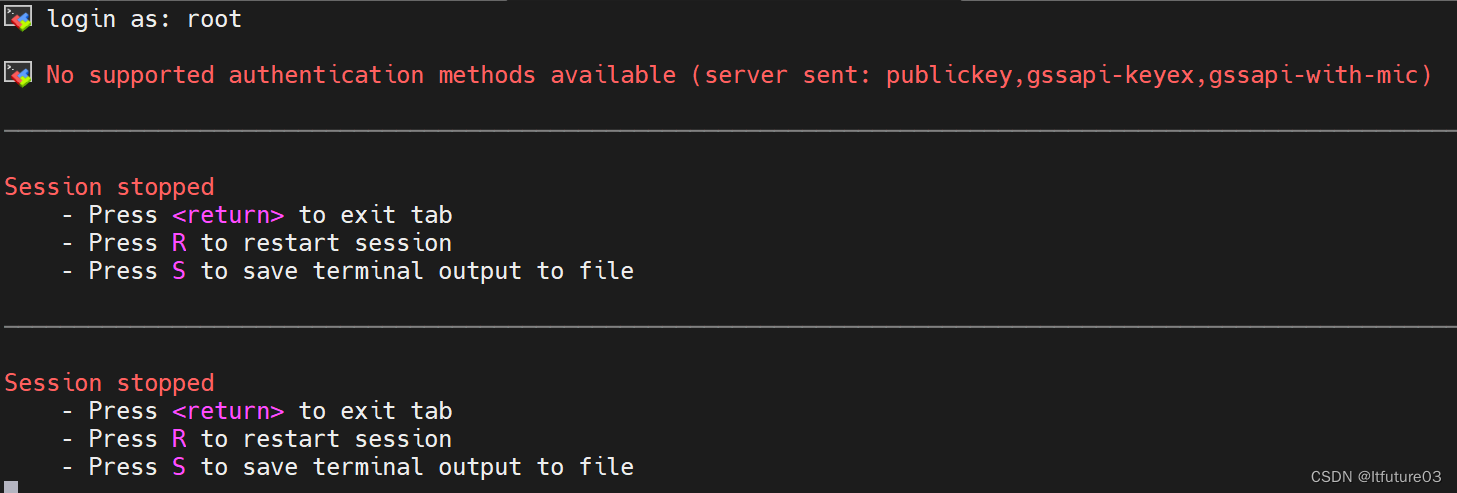 No supported authentication methods available,Linux-SSH连接错误解决方案_no ...