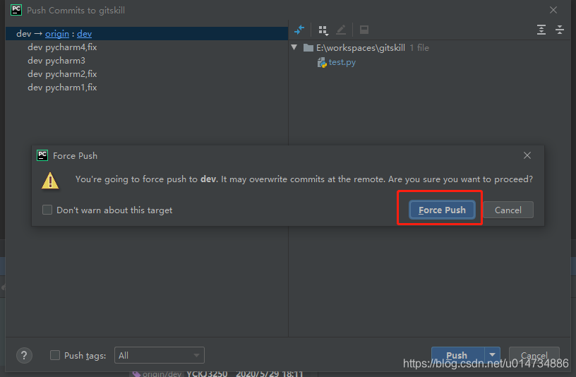 pycharm修改远程分支上的commit信息_pycharm edit commit message-CSDN博客