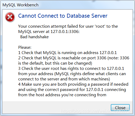 MySQL 3306端口被占用 ERROR 1043 (08S01): Bad handshake-CSDN博客
