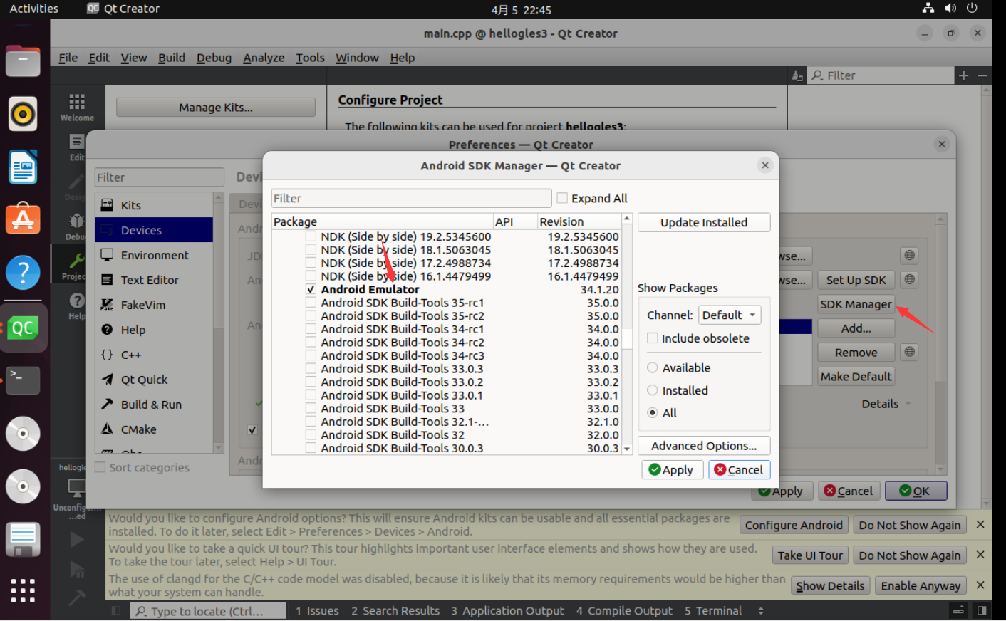 Ubuntu22.04中基于Qt开发Android App_qt开发安卓app-CSDN博客