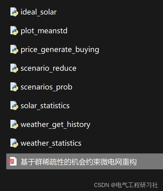 微电网重构基于群稀疏性的机会约束微电网重构（matlab代码和python代码实现）python配电网重构代码 云盘 Csdn博客