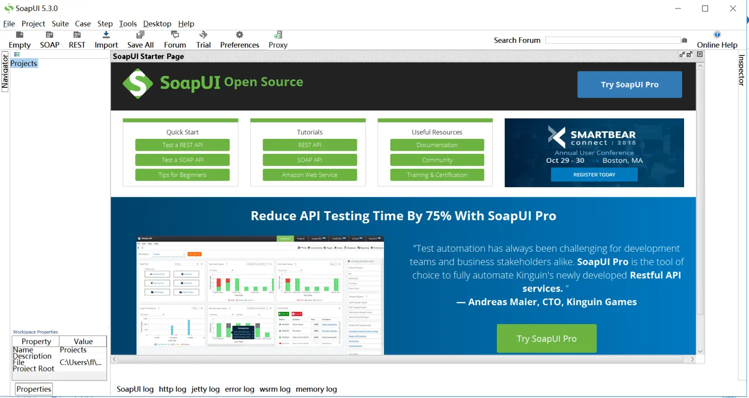 推荐一款支持webservice和Http，免安装的测试工具--SoapUI_soapui免安装-CSDN博客