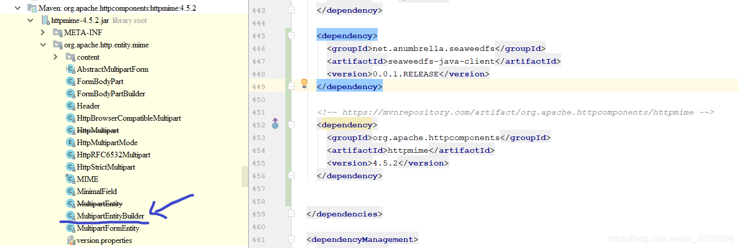 java.lang.NoClassDefFoundError: org/apache/http/entity/mime/MultipartEntityBuilder ...