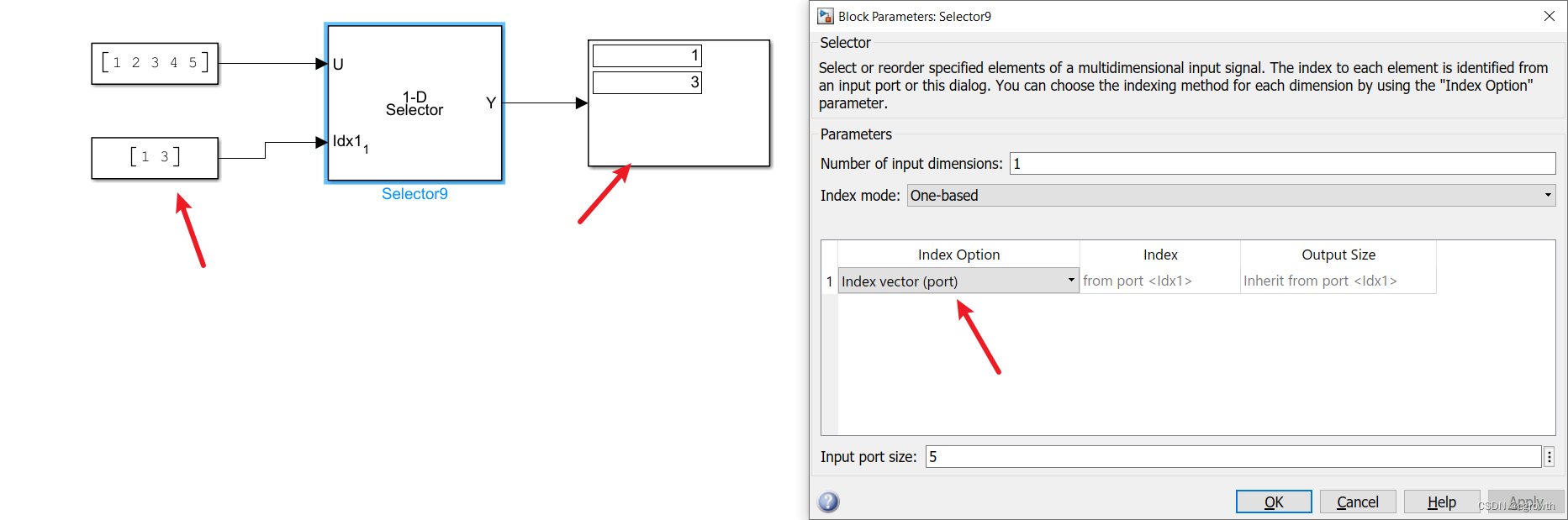 Simulink中Selector的使用_simulink中selector模块怎么用-CSDN博客