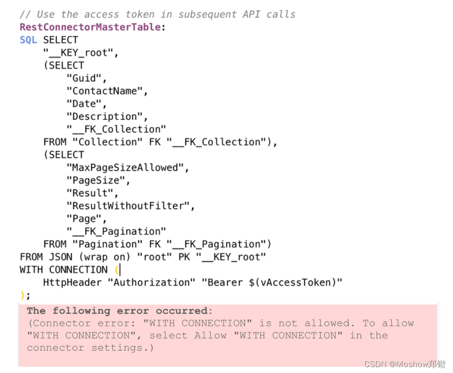 Qlik Sense REST connector error: “WITH CONNECTION“ is not allowed_qliksense服务无法启动-CSDN博客