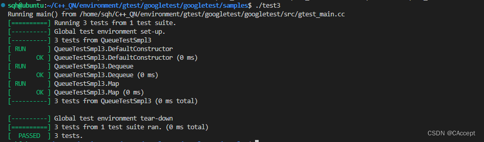 单元测试gtest的安装与使用方法【结合官网的sample】-CSDN博客