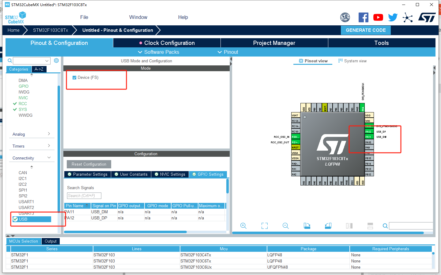 STM32F103 CubeMX 使用USB生成鼠标设备_stm32f103 hal hid-CSDN博客
