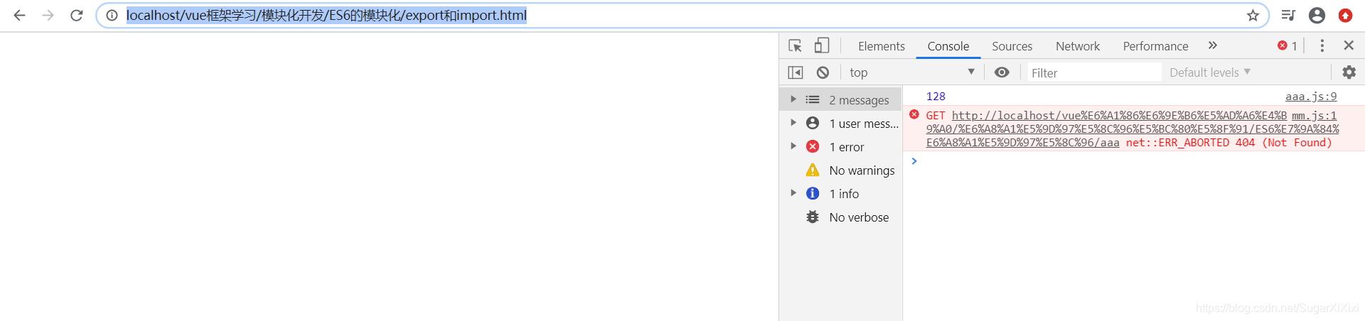 使用es6模块化报Access to script at file:..from origin ‘null‘ has been blocked by CORS policy_access to ...