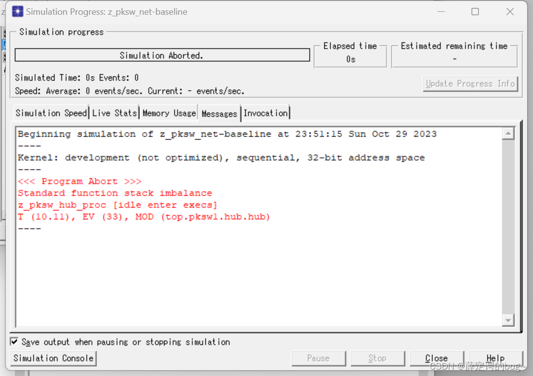 OPNET ＜＜＜ Program Abort ＞＞＞ Standard function stack imbalance_opnet program abort-CSDN博客