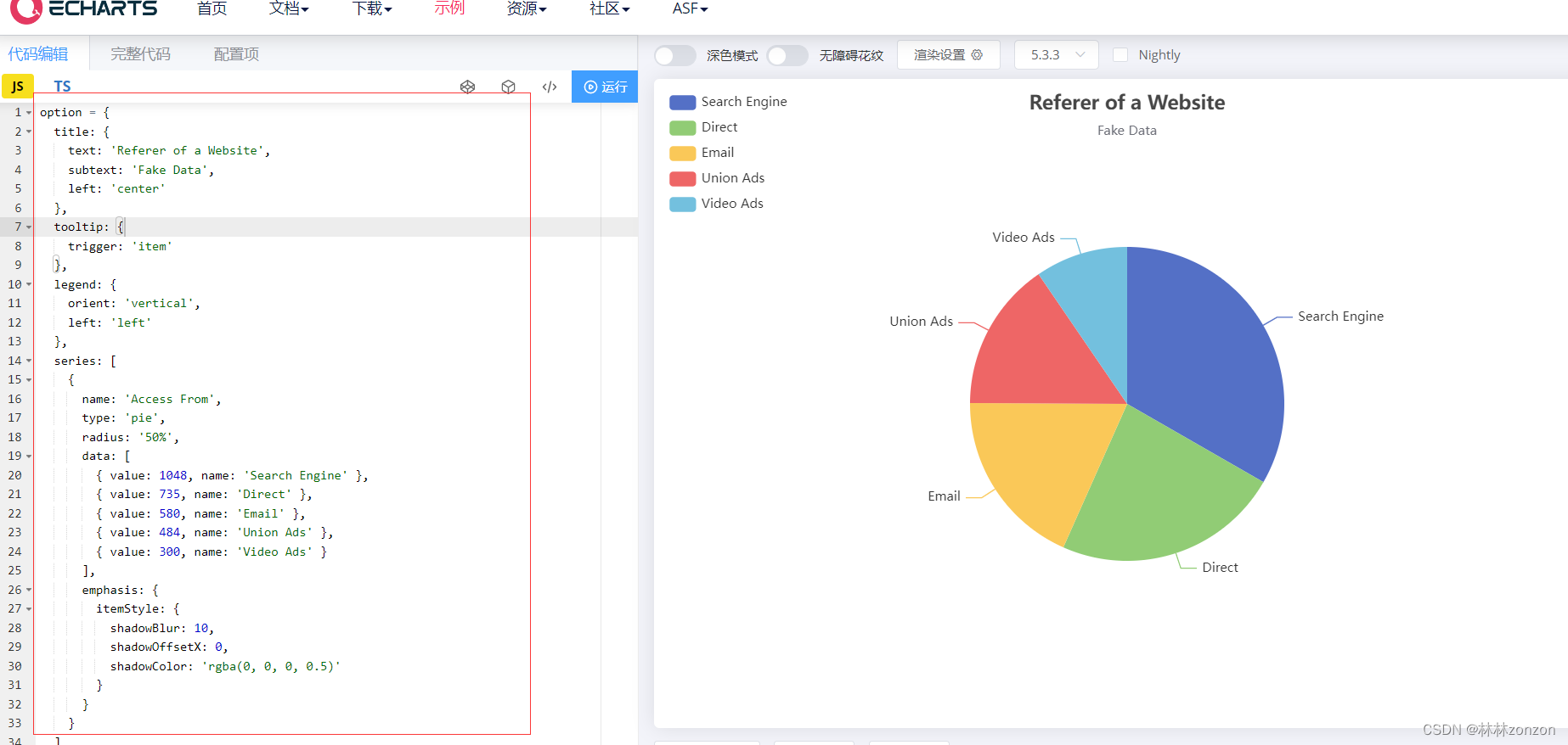 Vueecharts ① Echarts在vue中的使用vue安装echarts依赖 Csdn博客