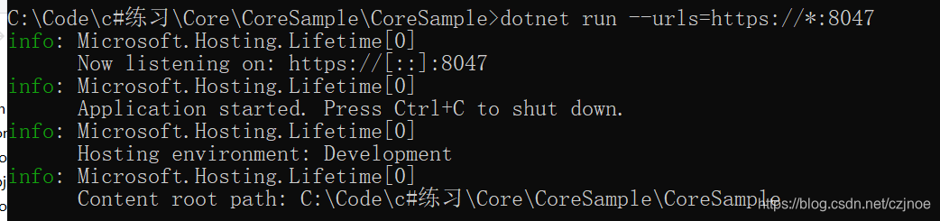 .NET Core CLI 运行NetCore程序_dotnet run --urls-CSDN博客