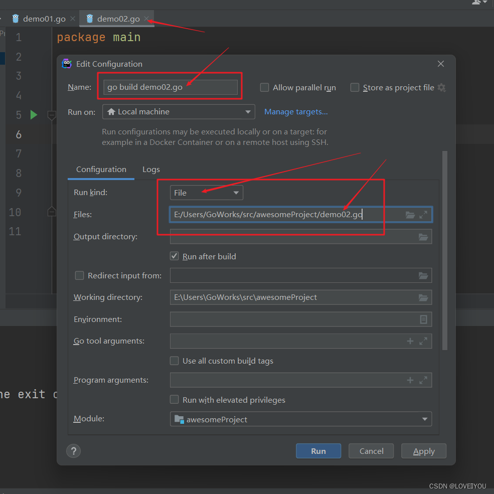 Go语言报错：# awesomeProject .\demo02.go:5:6: main redeclared in this block .\demo01.go-CSDN博客
