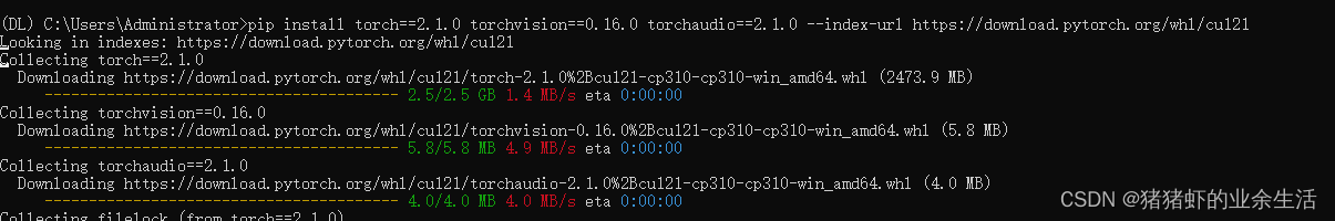 NLP深度学习环境配置，cuda12.1(我电脑是12.3） + python=3.10 + pytorch==2.1.0 +当前日期下对应的最新的anoconda+ 2022 ...
